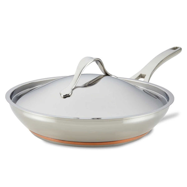 Anolon Nouvelle Copper Stainless Steel Covered Skillet 30cm | Anolon ...
