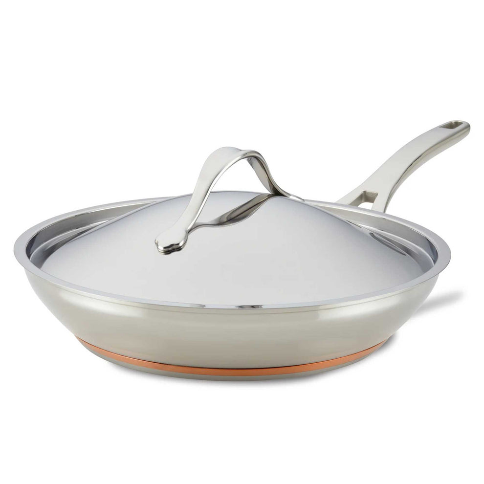 Anolon Nouvelle Copper Stainless Steel Covered Skillet 30cm | Anolon ...