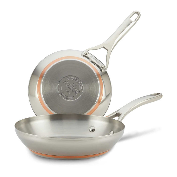 Anolon Nouvelle Copper Stainless Steel Induction Skillet Twin Pack 20 ...